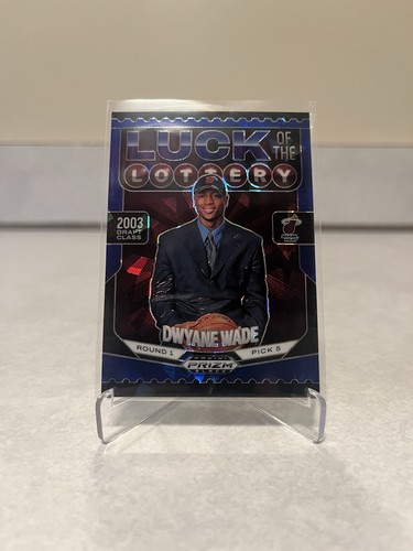 2024 Panini Prizm Black Dwayne Wade Blue Cracked Ice Luck Of The ...