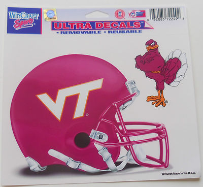 Virginia Tech Hokie Window Sticker Decal NCAA college football helmet ...