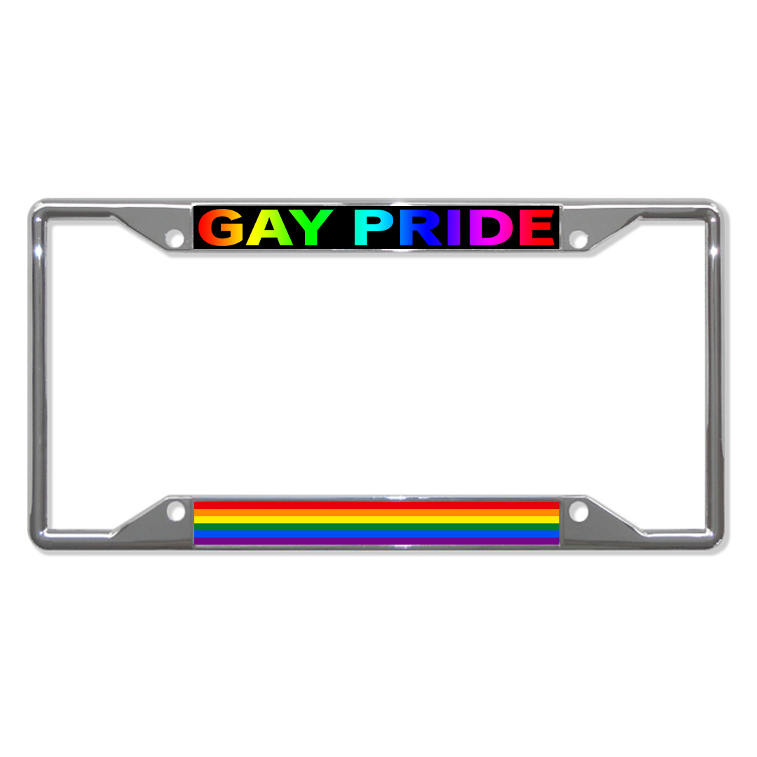 GAY PRIDE GAY LGBT Metal License Plate Frame Tag Border Four Holes | eBay
