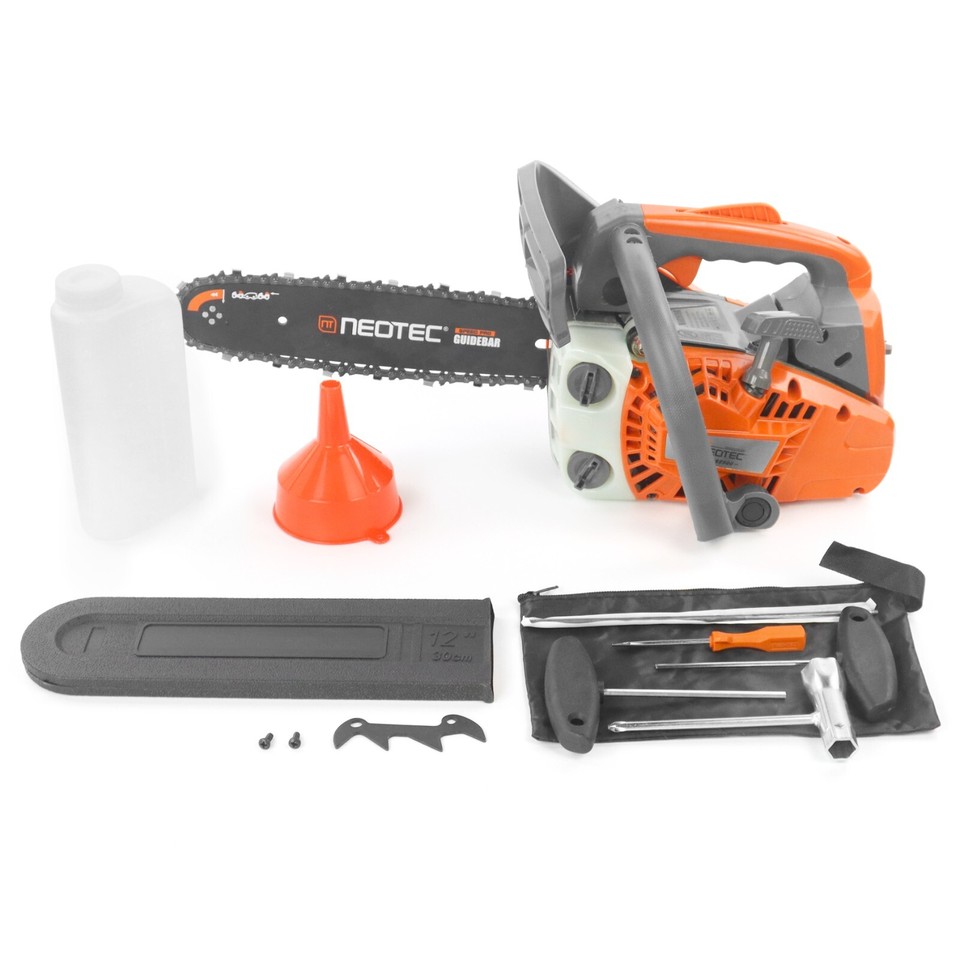 25.4cc 12" Gasoline Powered Chainsaw Wood Cutting Engine Gas Crankcase ...