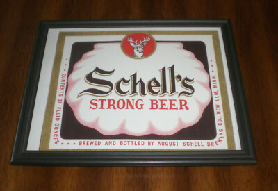 SCHELL'S BEER FRAMED AD PRINT - AUGUST SCHELL BREWING CO - NEW ULM ...