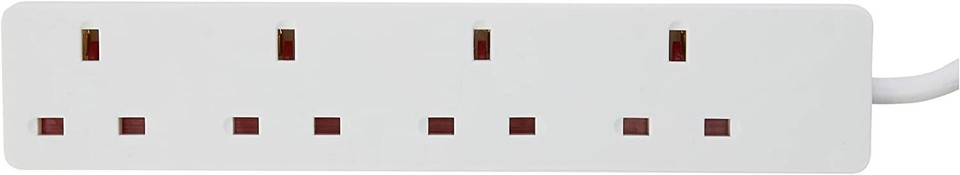 4 WAY 4 GANG EXTENSION LEAD EXTENTION LEAD 10M 4 SOCKETS/GANG 13A PLUG ...