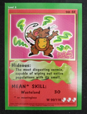 Pukey-mon Gold Stamped Foil Chase Card Hideous #99 | eBay
