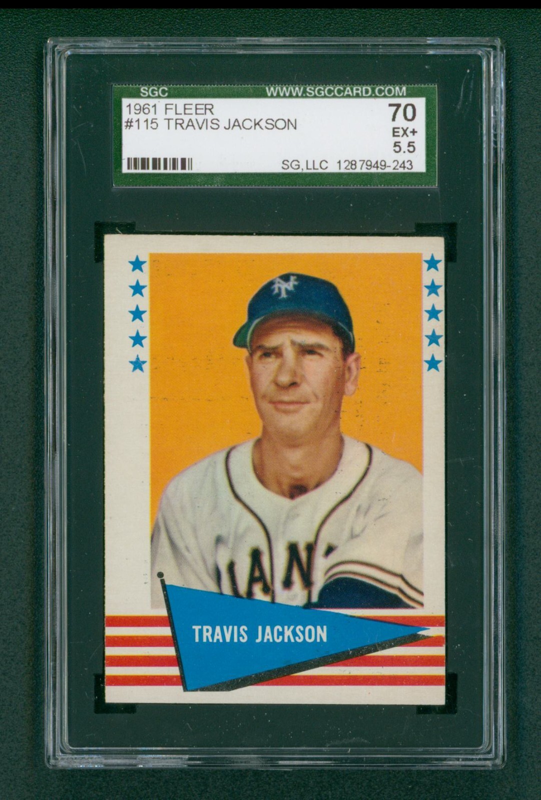 1961 Fleer Baseball Greats - #115 Travis Jackson for sale online | eBay
