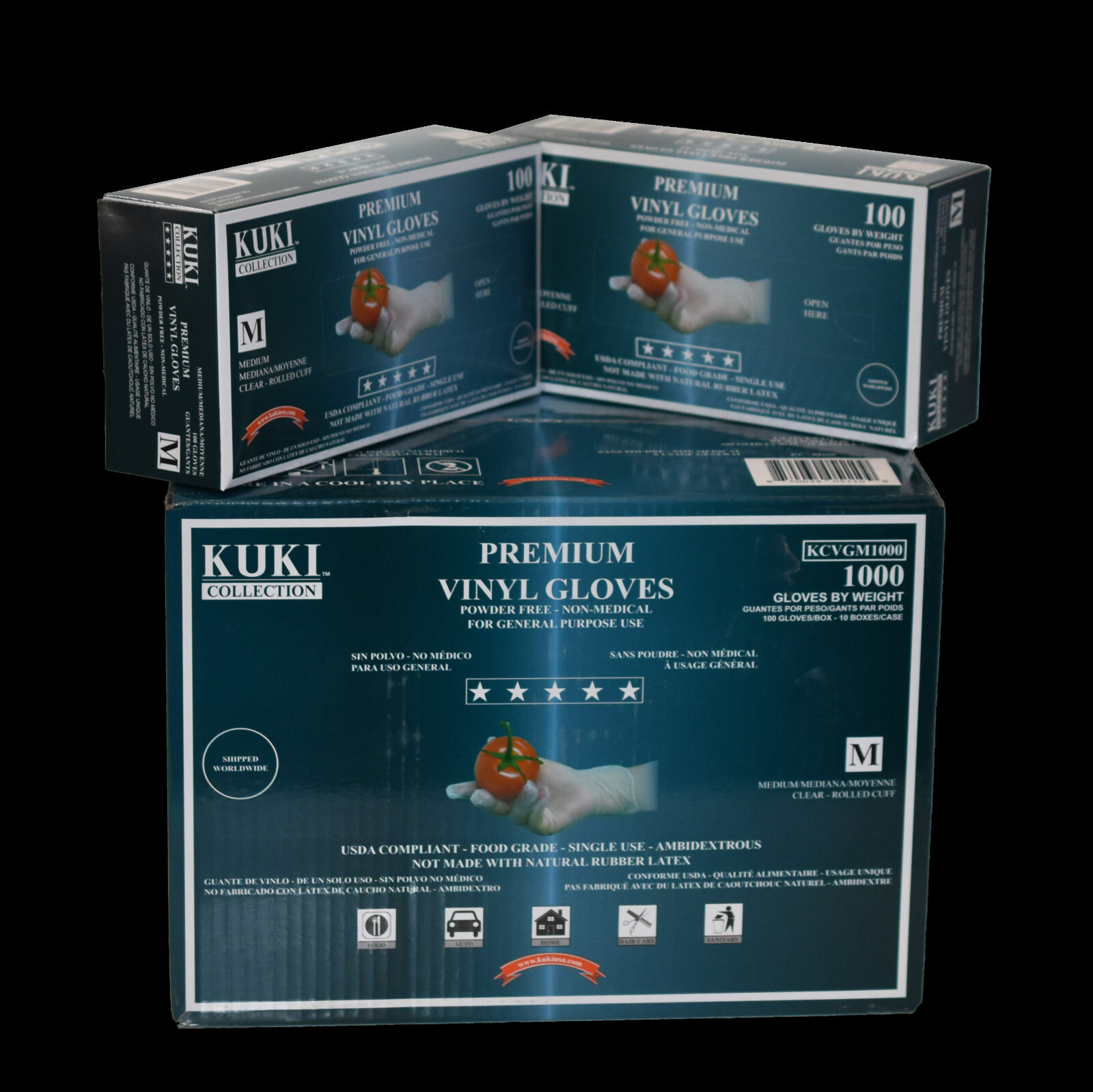 Disposable Vinyl Gloves - Medium - Case of 1000 - Kuki Collection | eBay