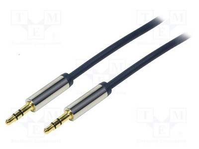 Cable Jack 3.5mm 3pin Plug, Both Sides 3m Dark Blue CA10300 Audio and ...