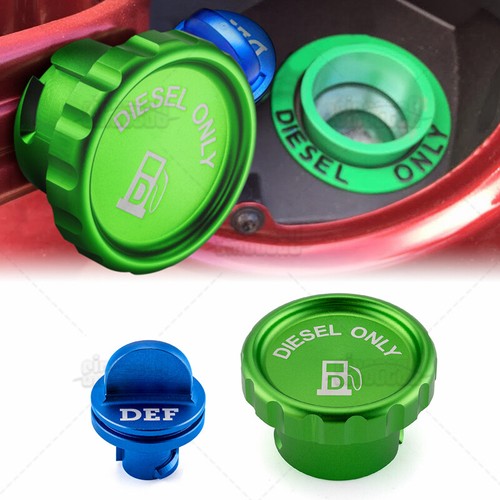 DIESEL Fuel Cap & Blue DEF Cap For 19-2023 Dodge Ram 2500 3500 Cummins ...