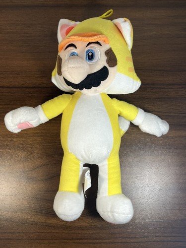 Super Mario Bros 12” Mario Yellow Cat Suit Stuffed Animal Plush | eBay
