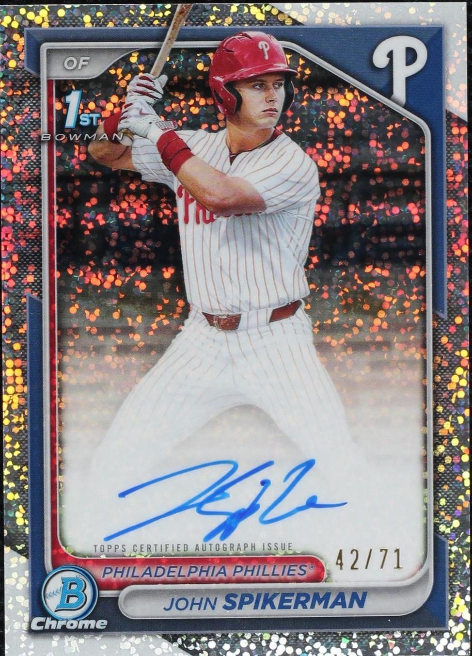 2024 Bowman Draft - Chrome Prospect Autographs John Spikerman #CPA-JSP ...