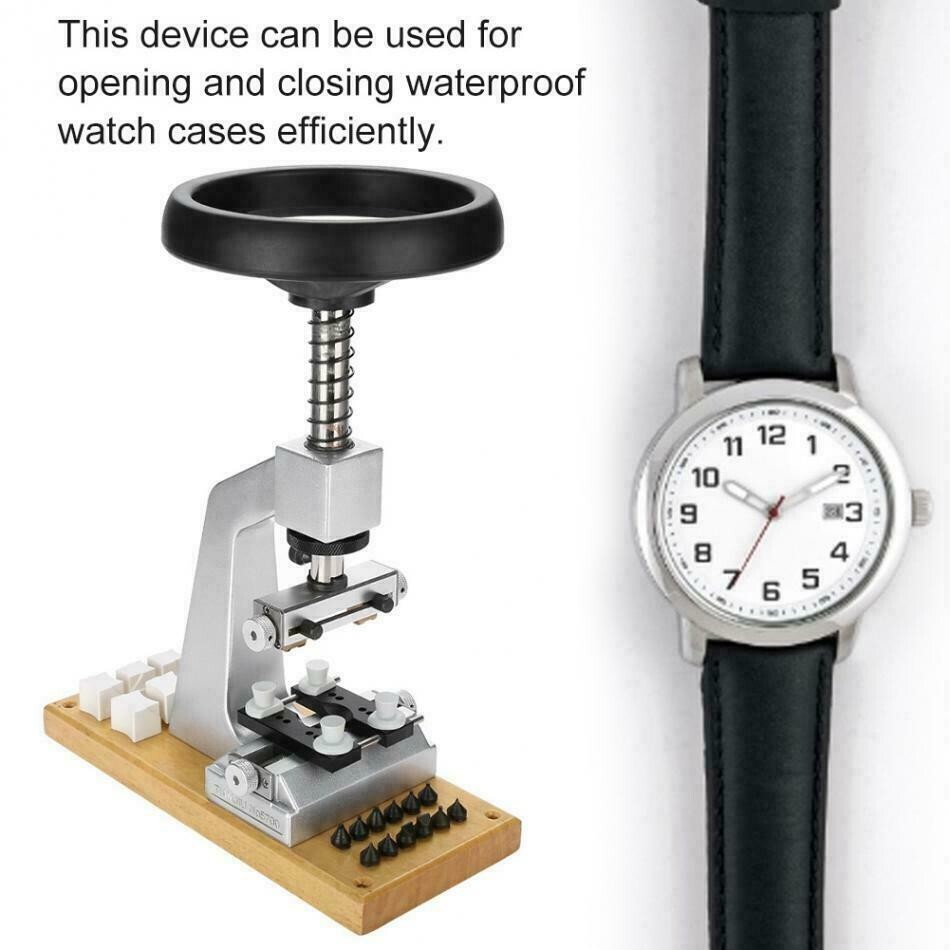 5700 Bench Watch Opener Case Back Opener with 6 Dies Watch Repair Tool ...