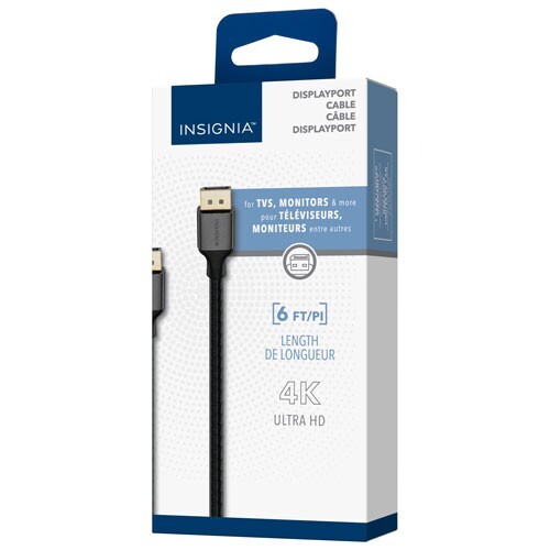 Insignia 1.8m (6 ft.) DisplayPort to DisplayPort Cable (NS-PCDPDP6-C ...