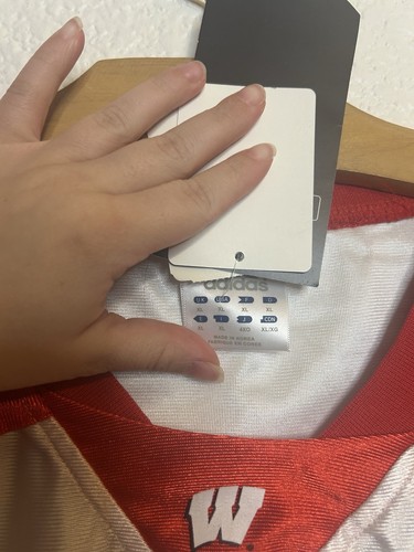 NWT Alando Tucker #42 Wisconsin Badgers Adidas Basketball White Jersey ...