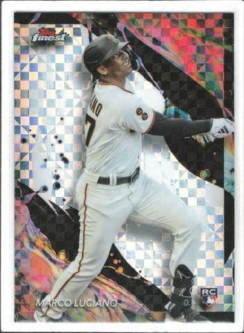 2024 Topps Finest Marco Luciano CHECKERBOARD RC UNCOMMON REFRACTOR #178 ...