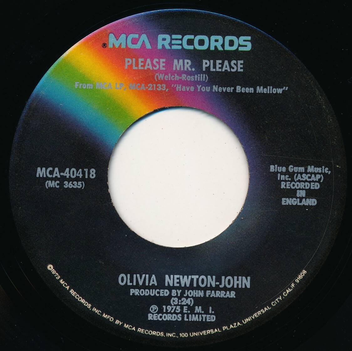OLIVIA NEWTON-JOHN - PLEASE MR. PLEASE / AND IN THE MORNING - 45 Record ...
