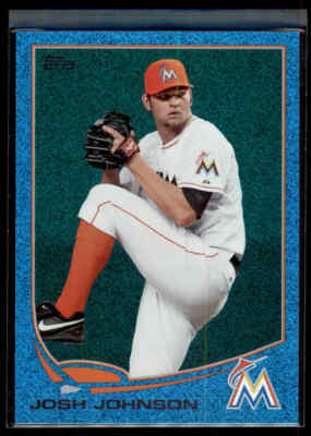 2013 Topps Silver Slate Blue Sparkle Josh Johnson #255 Miami Marlins | eBay
