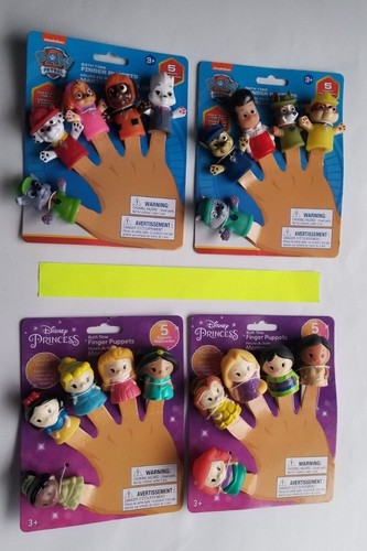 NEW Lot of 2 Finger Puppet Toy/Bath Sets 10 Pcs Total CHOOSE SET Dogs ...