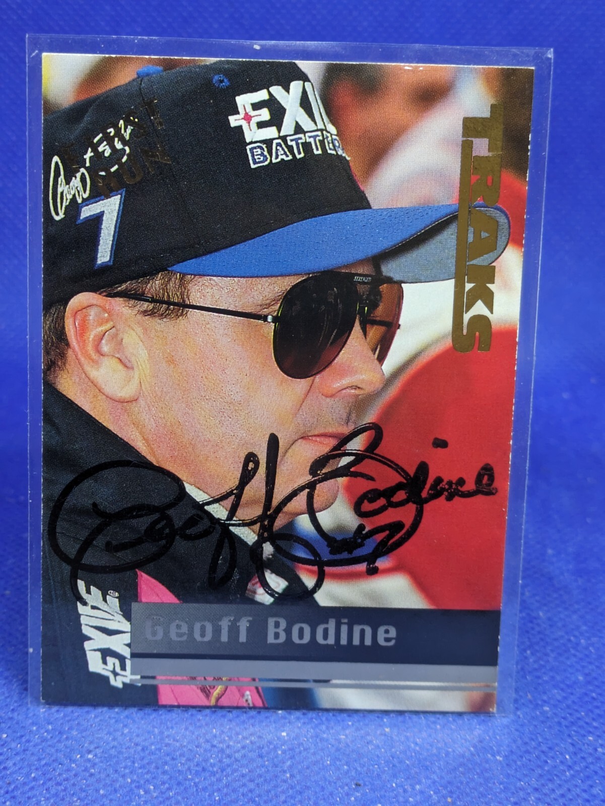 Geoff Bodine PERSONAL AUTOGRAPH signed on card: 1995 Traks #1 | eBay