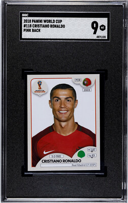 Panini Sticker Cristiano Ronaldo Pink Back #118 World Cup Russia 2018 ...