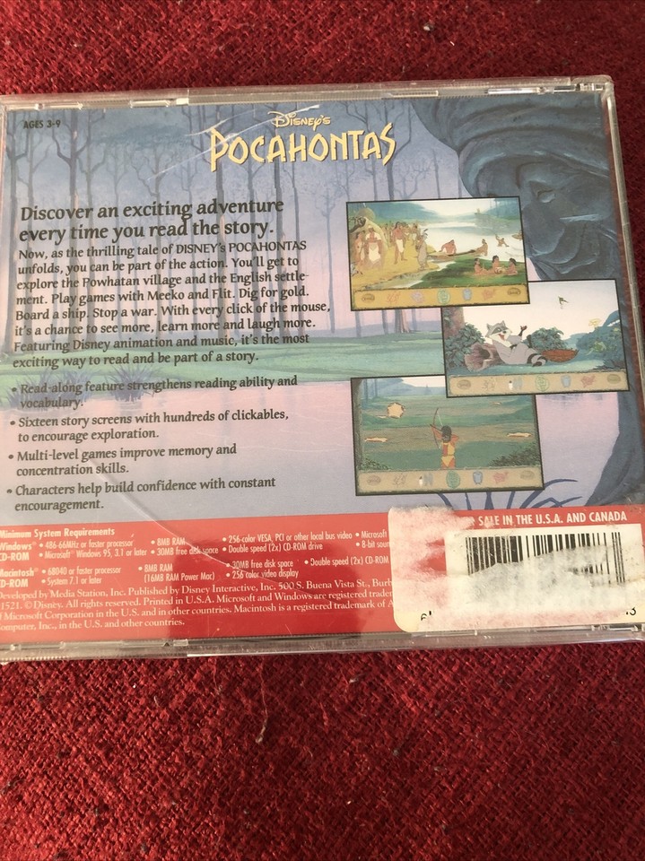 Disneys Animated Storybook Pocahontas PC - New And Sealed | eBay