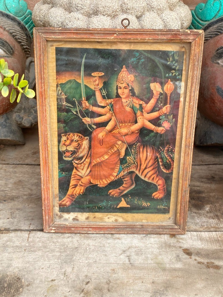 Hindu Goddess Parvati With Lion