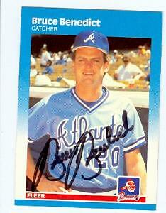 Bruce Benedict autographed baseball card (Atlanta Braves) 1987 Fleer ...
