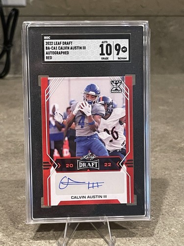 2022 Leaf Draft Prospects XRC Auto Red Calvin Austin III RC | eBay