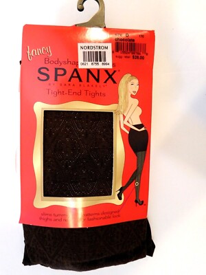 NIP Fancy Spanx Body-shaping Tight-End Tights Chocolat Size D Patterned ...