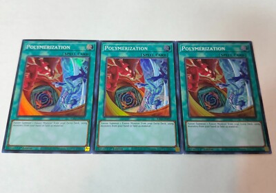 yugioh polymerization (hero art) super rare 3x ra03-en051 ra03 | eBay