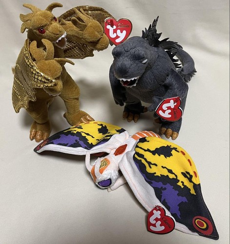 Ty Beanie 2001 Godzilla Mothra King Ghidorah Great Monster All Attack ...