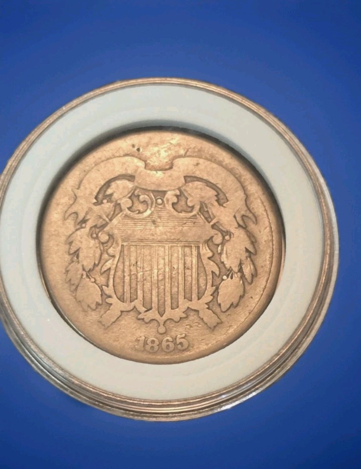 Copper Two Cent Pieces 2c 1865 Large Motto 1865 Plain 5 | eBay