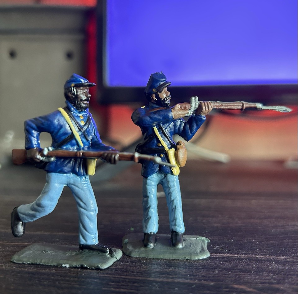 ACW Union U.S.C.T Hand Painted Toy Soldiers 54mm 1/32 | eBay