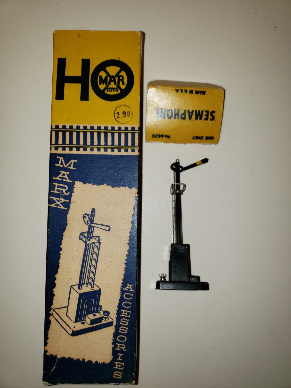 Vintage MARX Trains HO scale 6439 operating Semaphore w/ original box ...