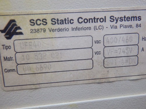 UFS40 - SCS STATIC CONTROL SYSTEMS - UFS40 / Brake unit 400/460 VAC ...