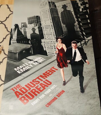 THE ADJUSTMENT BUREAU Original Double Sided DS 27x40 Movie Poster Matt ...