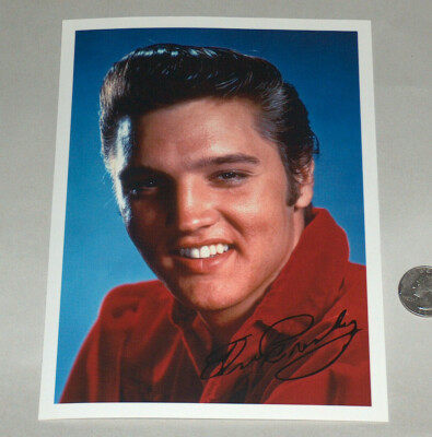 6X8" Color Photo Picture Elvis Presley Smiling, Happy w/ Printed ...
