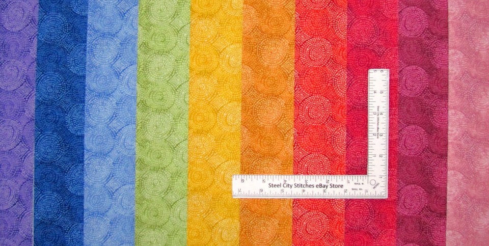JELLY ROLL Precut Fabric Pizazz Fizz SetB Rainbow Cotton 20 Strips 2.5 ...
