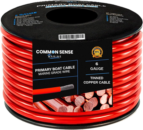6 AWG UL 1426 (The Real Thing) Marine Wire - Tinned Copper Primary Boat ...