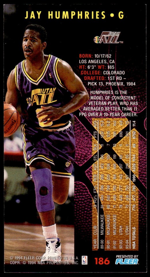1994 Jam Session #186 Jay Humphries Near Mint or Better | eBay