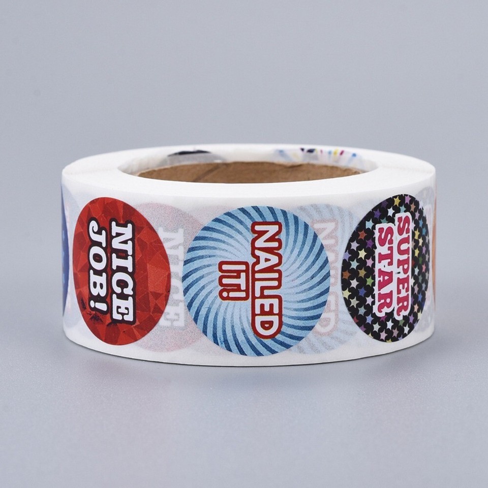 Inspiration Positive Saying Words labels stickers 500 ea per roll v1 | eBay