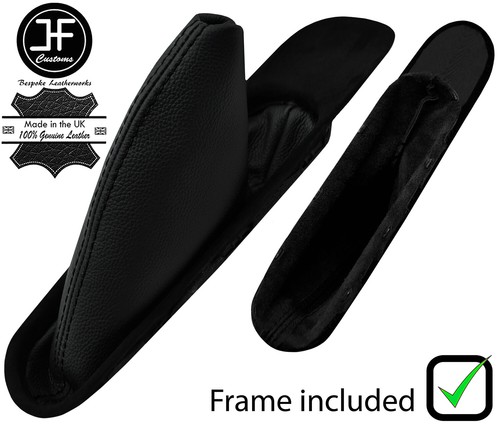 BLACK STITCH LEATHER SUEDE HANDBRAKE BOOT+FRAME FOR BMW MINI R55 R56 ...