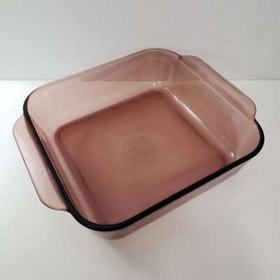 Pyrex 222-R 8x8 Inch 2 Quart Cranberry Glass Baking Dish | eBay
