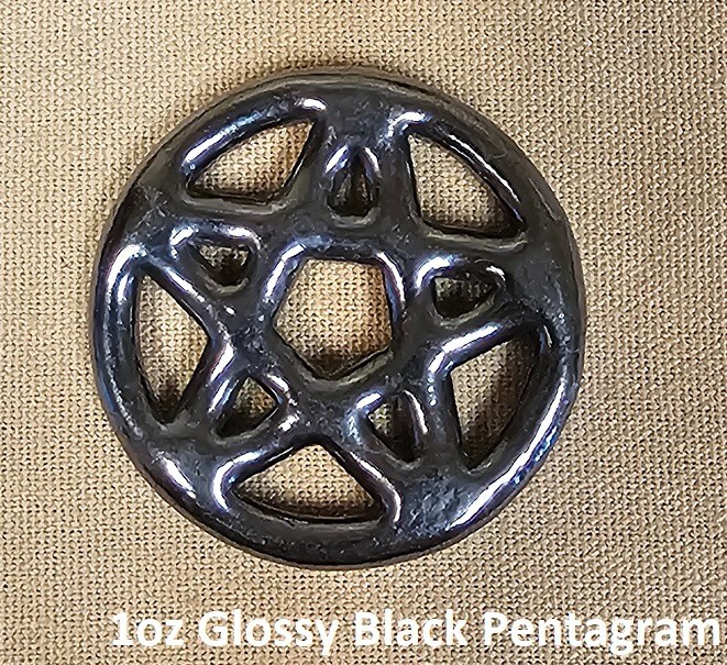 1 oz Hand Poured 999 Silver Bullion Bar "Black Pentagram" by YPS | eBay