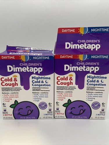 (2)Children's Dimetapp Day/Night Combo Cold Cough & Congestion Liquid ...