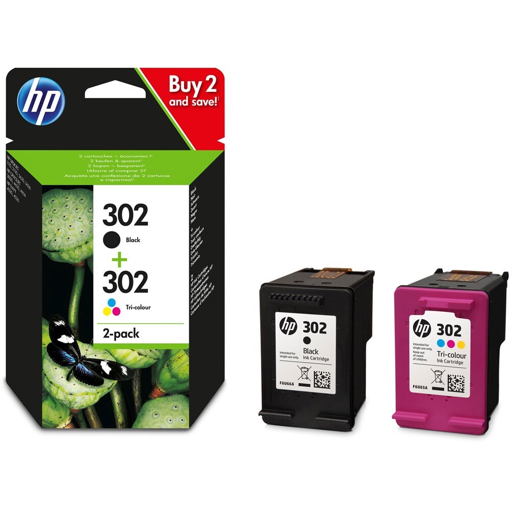 HP 302 Original Ink Cartridges - Black/Tri-color, 2 Pack for sale ...