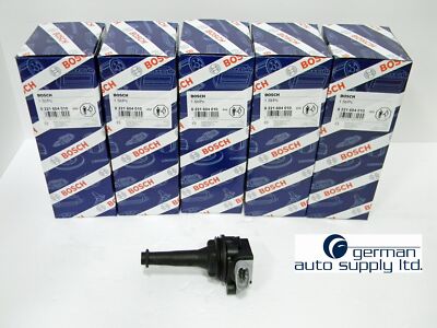 Volvo 5 Piece Ignition Coil Set - BOSCH - 0221604010, 00082 - NEW OEM ...