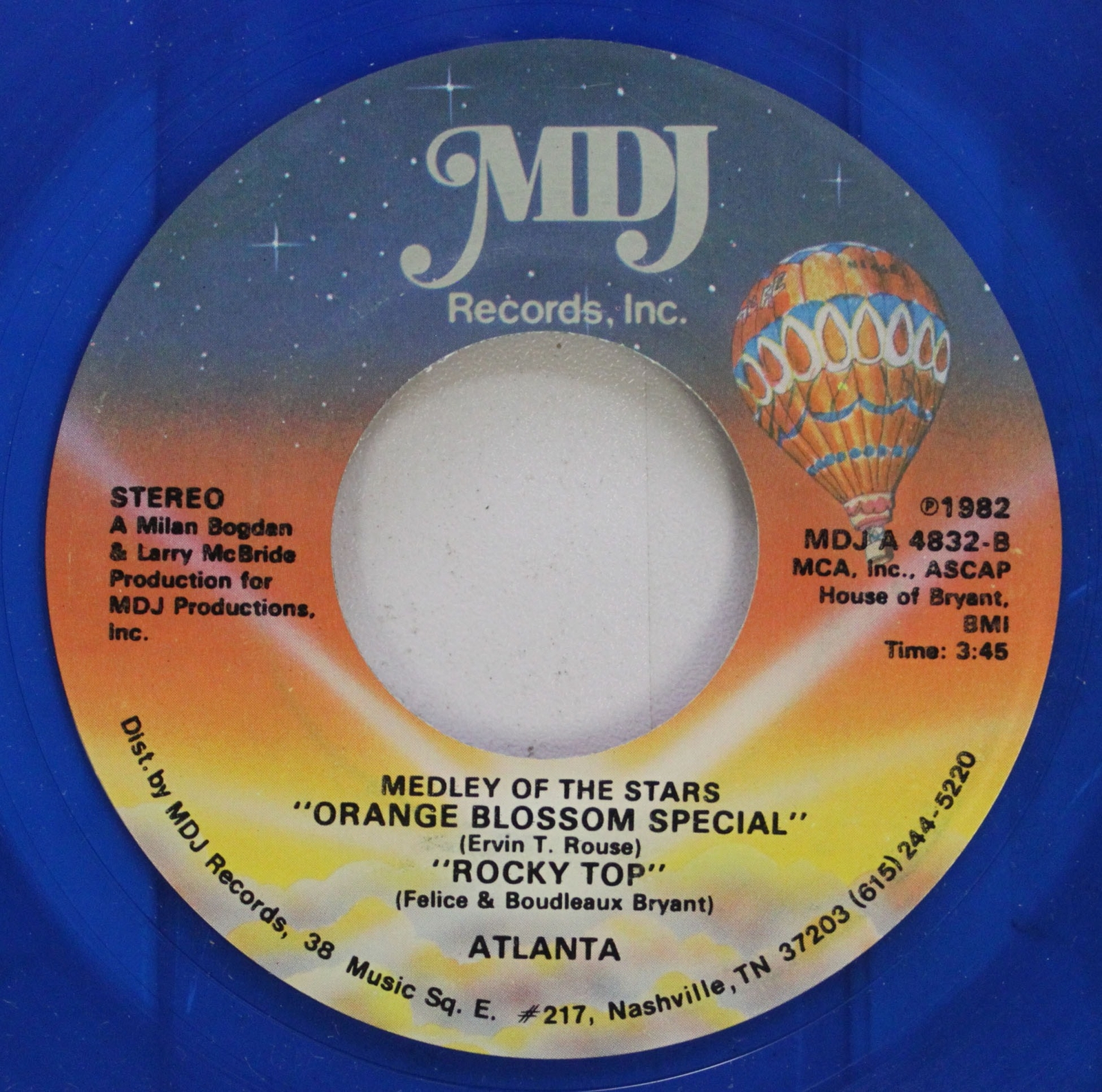 Country Blue Vinyl 45 Ervin T. Rouse & Felice & Boudleaux Bryant ...