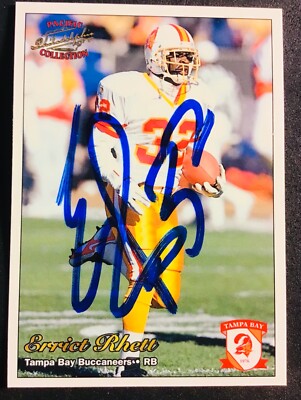 Tampa Bay Buccaneers ERRICT RHETT autograph auto signed 1997 PACIFIC ...