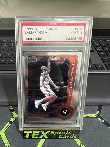 1999 Topps Chrome Lamar Odom Rookie RC #231 PSA 9 Mint Los Angeles ...