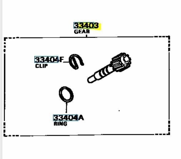 33403-29115 Genuine Toyota Gear Sub-Assy Speedometer Driven (Mtm ...