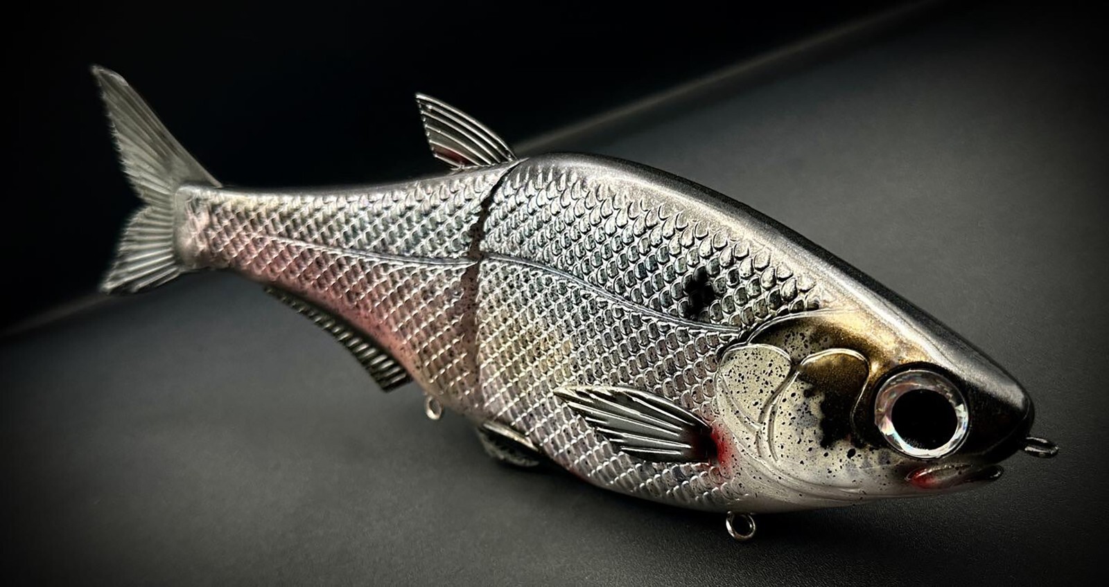 PREMIUM HINKLE SHAD CLONE GIZZARD SHAD SWIMBAIT CUSTOM PAINTED #1 ON ...